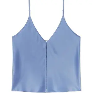 Lunya Ladder Stitch Washable Silk Camisole - Half-light Periwinkle