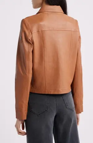 Mauritius Lefei Leather Jacket - Camel