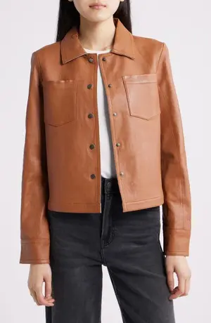 Mauritius Lefei Leather Jacket - Camel