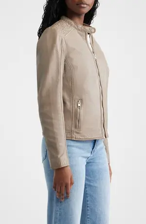 Mauritius Lily Leather Jacket