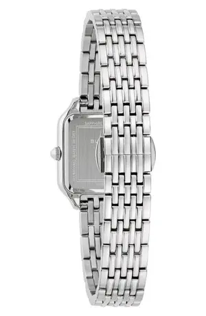 Bulova Classic Sutton Square Diamond & Mother-of-pearl Bracelet Watch - Silver-tone