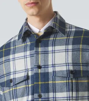 Dunhill Plaid Cashmere Overshirt