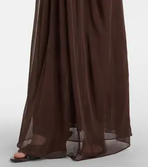 Tory Burch Belted Jersey Maxi Dress - Brown
