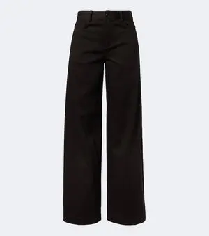Vince Cotton Twill Wide-leg Pants - Brown