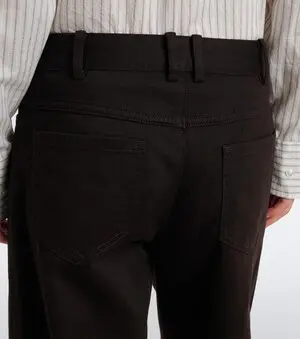 Vince Cotton Twill Wide-leg Pants - Brown