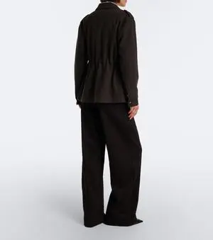 Vince Cotton Twill Wide-leg Pants - Brown