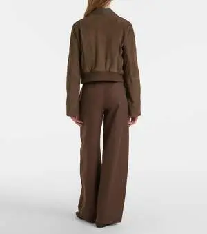 Vince Cotton Twill Wide-leg Pants - Brown