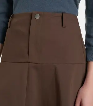 Vince Cotton Twill Midi Skirt