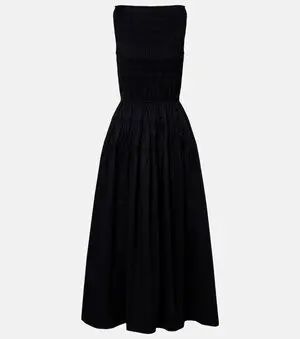 DÔEN Cotton Poplin Midi Dress - Black