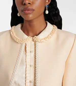 Valentino Garavani Vlogo Embellished Drop Earrings - Blue
