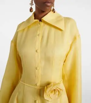 LEO LIN Josephine Floral Silk Gown - Yellow