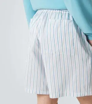 UMIT BENAN Striped Silk-cotton Shorts