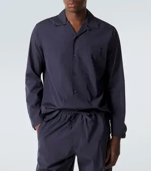 UMIT BENAN Havana Cotton And Silk Shirt - Blue
