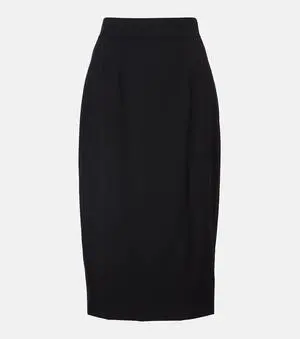 Dolce & Gabbana Wool-blend Pencil Skirt - Black