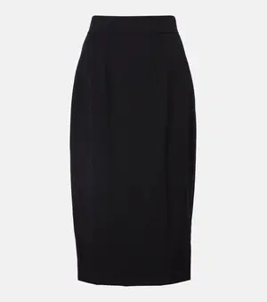 Dolce & Gabbana Wool-blend Pencil Skirt - Black