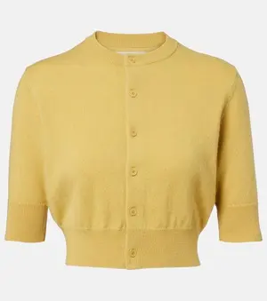 Extreme Cashmere N°474 Super Little Cashmere Cardigan - Yellow