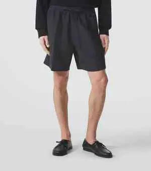UMIT BENAN Linen And Silk Blend Shorts