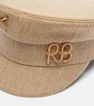 Ruslan Baginskiy Monogram Newsboy Cap - Beige