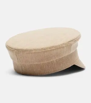 Ruslan Baginskiy Monogram Newsboy Cap - Beige