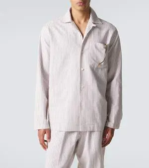 UMIT BENAN Havana Striped Linen And Cotton Shirt