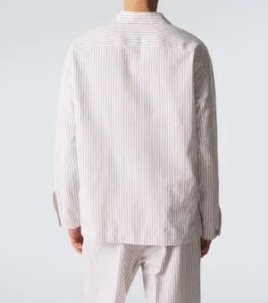 UMIT BENAN Havana Striped Linen And Cotton Shirt