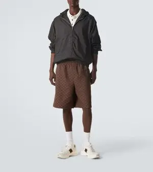 Gucci Gg Jacquard Hooded Jacket
