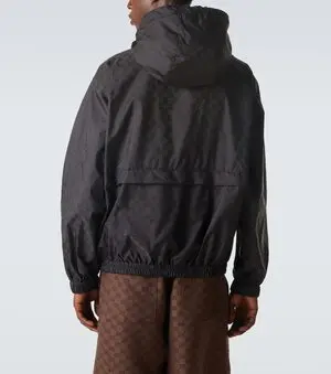 Gucci Gg Jacquard Hooded Jacket