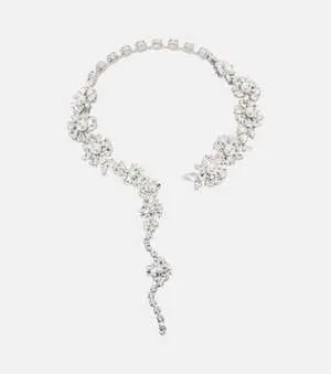 Simone Rocha Fragment Heartbloom Embellished Necklace - Silver