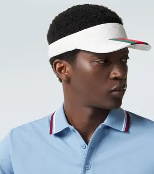 Gucci Web Stripe Gg Canvas Visor - Multicoloured