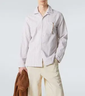 UMIT BENAN Havana Striped Linen And Cotton Shirt