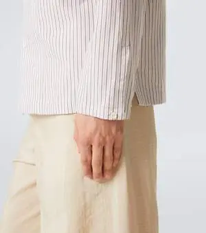 UMIT BENAN Havana Striped Linen And Cotton Shirt