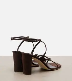 JIMMY CHOO Azie Suede Sandals - Brown