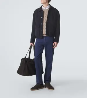 Zegna Roccia Slim Fit Cotton Jeans - Blue