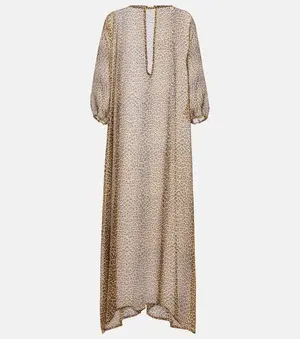 Roberto Cavalli Leopard-print Silk Kaftan