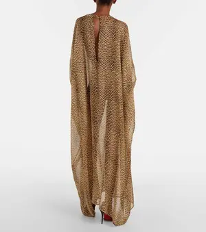 Roberto Cavalli Leopard-print Silk Kaftan