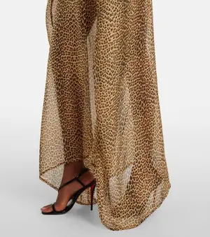 Roberto Cavalli Leopard-print Silk Kaftan