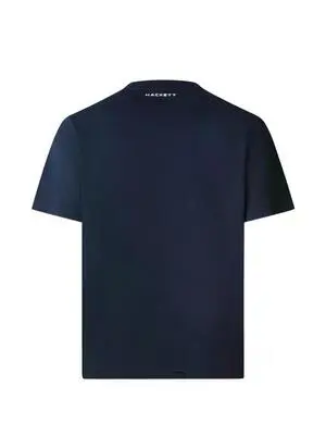 HACKETT Classic Fit Graphic-print Round-neck Cotton T-shirt - Blue