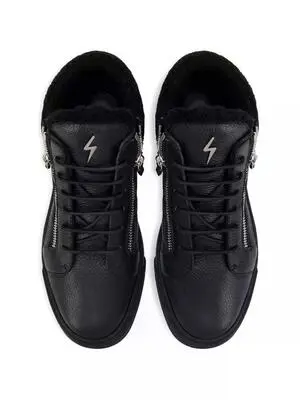 GIUSEPPE ZANOTTI Kriss Side Zippers Sneakers - Black