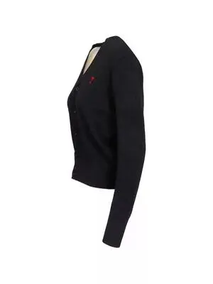 AMI Paris De Coeur V-neck Cardigan - Blue