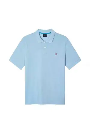 Paul Smith Zebra-patch Polo Shirt - Blue