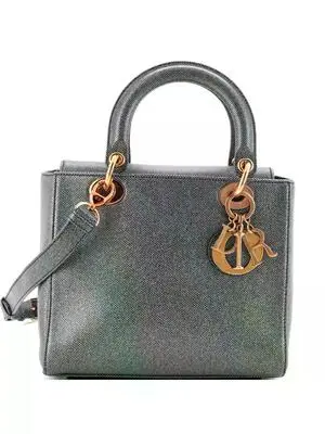 Dior Lady Medium Crossbody Bag Metallic Leather - Multicolour