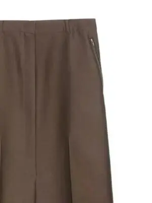 PUSHBUTTON Wide-leg Trousers With Zip Pockets
