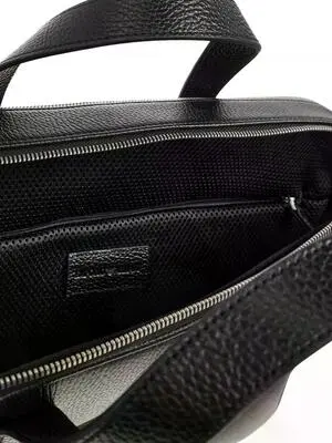 Emporio Armani Embossed Bovine Leather Briefcase