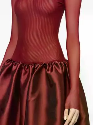 ATU BODY COUTURE Sheer Ruffled Dress