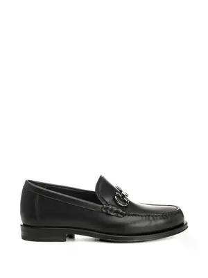 FERRAGAMO Gancini Loafers - Black