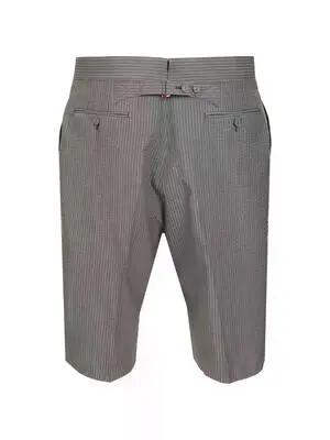 Thom Browne Side-slit Seersucker Shorts - Grey