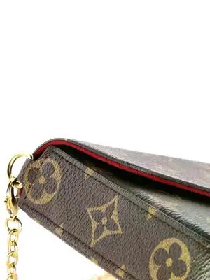 LOUIS VUITTON Felicie Pochette Monogram Canvas Crossbody Bag - Brown