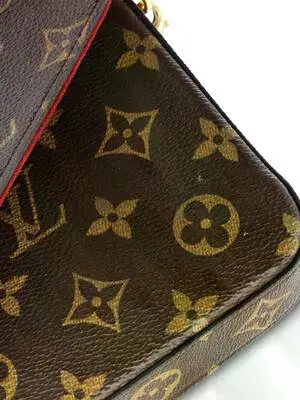 LOUIS VUITTON Felicie Pochette Monogram Canvas Crossbody Bag - Brown