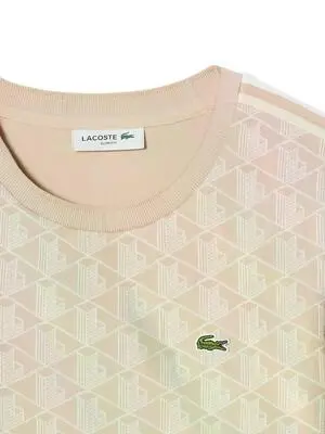 Lacoste Geometric Print Striped T-shirt - Neutrals