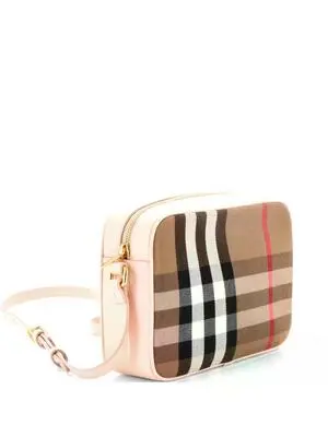 Burberry Camera Bag House Check Canvas Crossbody Bag - Brown